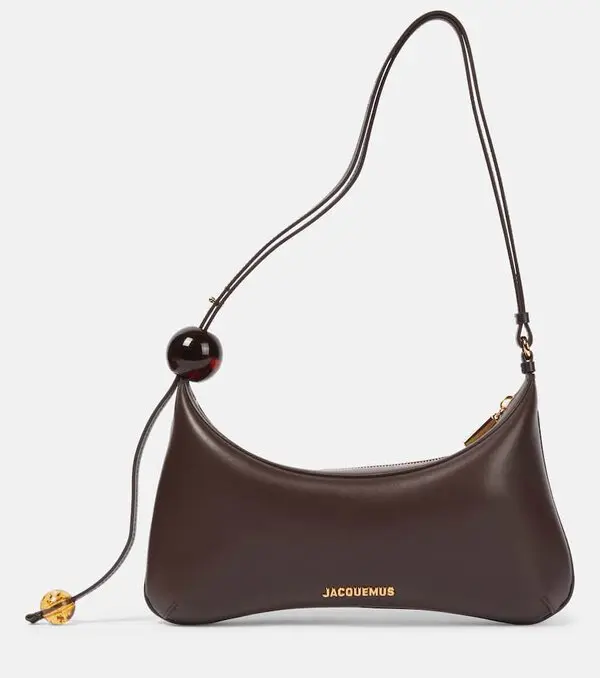 Jacquemus Bisou Perle Large Leather Shoulder Bag