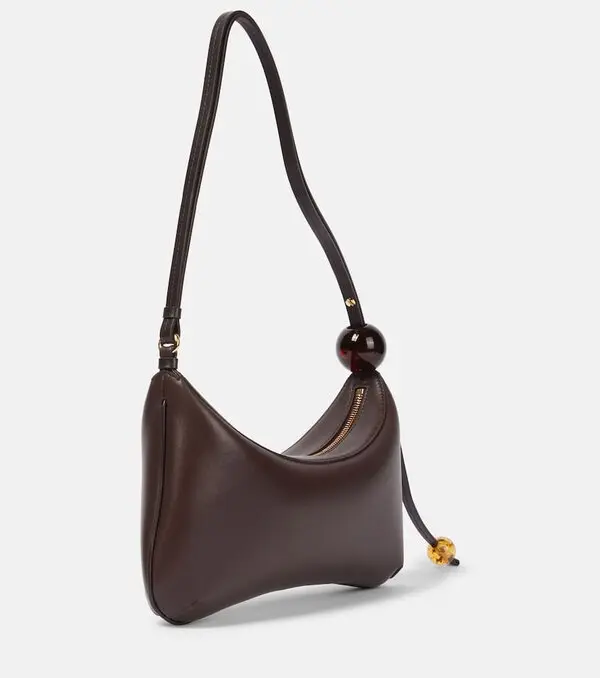 Jacquemus Bisou Perle Large Leather Shoulder Bag