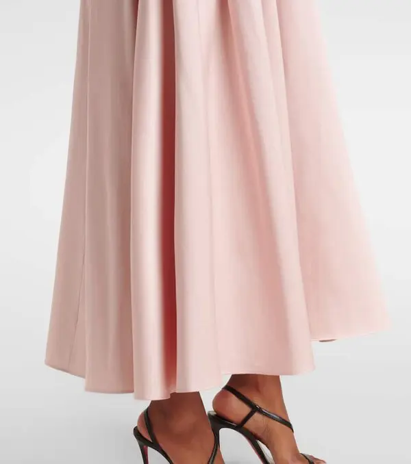 Roland Mouret Strapless Ruffled Midi Dress - Beige