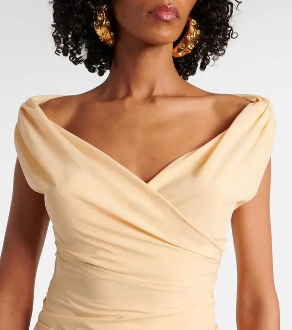 Jacquemus Rita Ruched Minidress - Beige