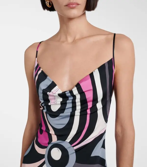 Emilio Pucci Marmo Satin Slip Dress