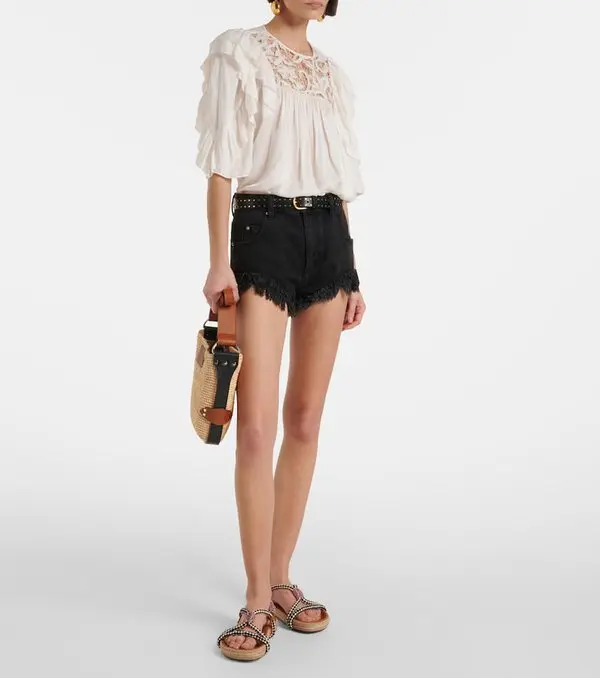 Isabel Marant Waltee Leather-trimmed Espadrilles - Beige