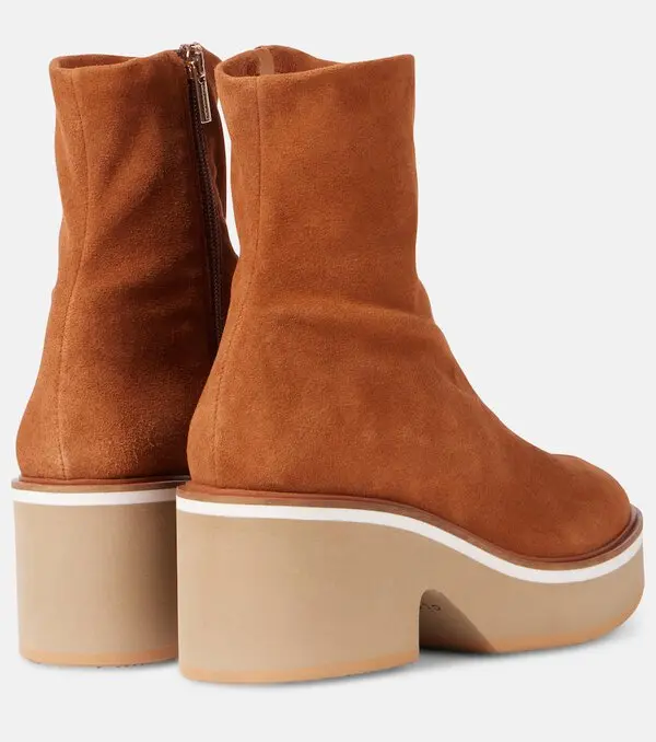 Clergerie Albane Suede Platform Ankle Boots
