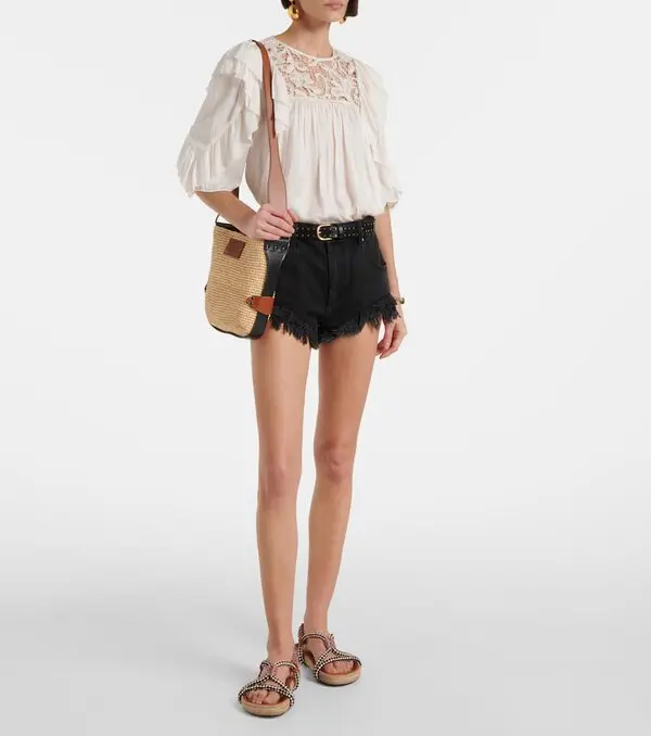 Isabel Marant Étoile Bayia Mini Raffia Shoulder Bag