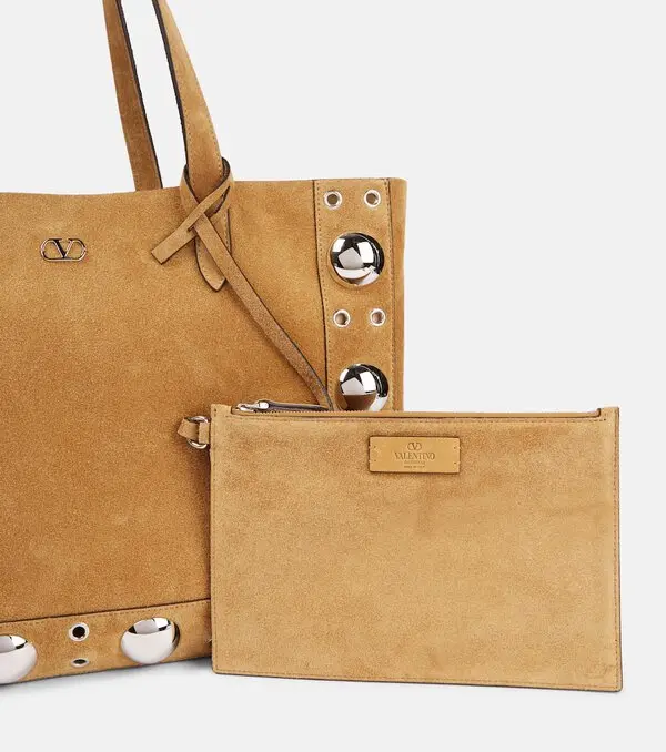 Valentino Garavani Nellcote Medium Studded Shopper - Beige
