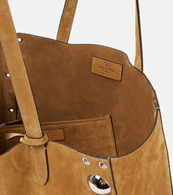 Valentino Garavani Nellcote Medium Studded Shopper - Beige
