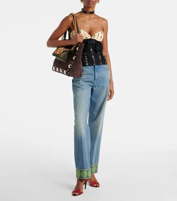Valentino Garavani Nellcote Medium Studded Suede Shopper - Brown