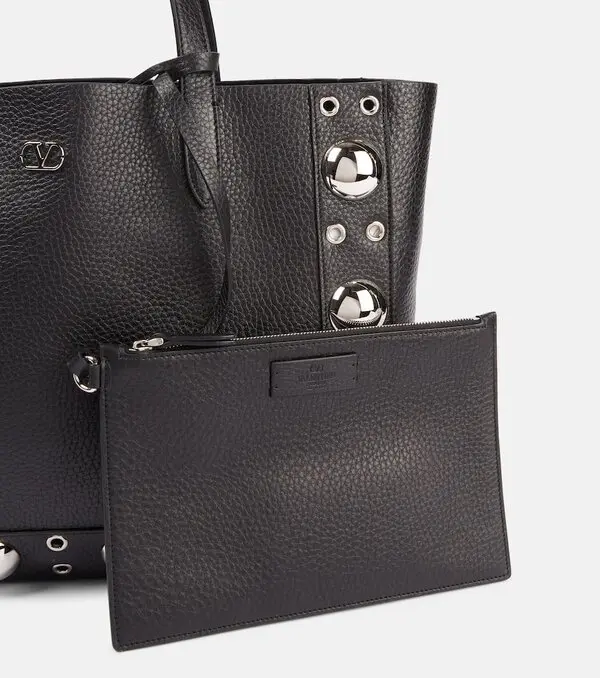 Valentino Garavani Medium Studded Leather Shopper - Black