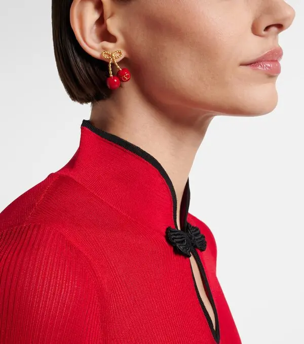 Valentino Garavani Chez Cherryfic Earrings - Red