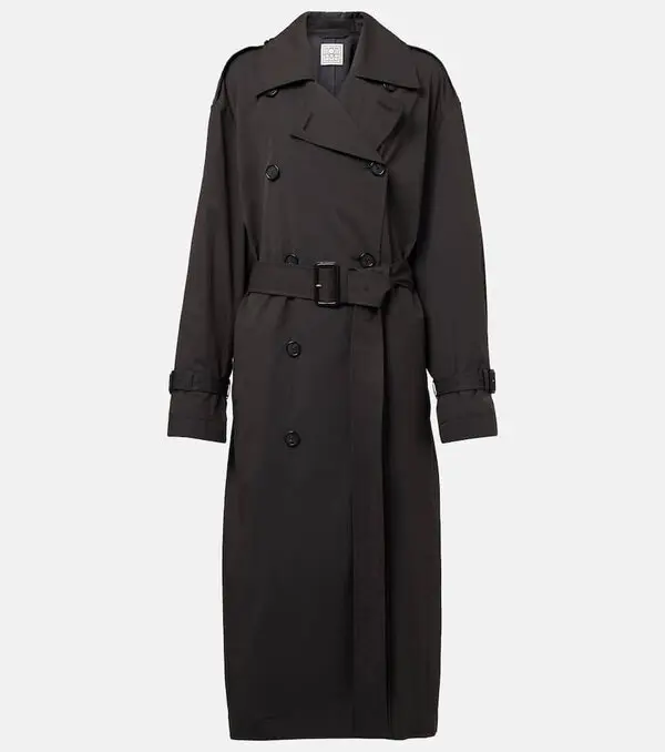 TOTEME Cotton-blend Trench Coat - Black