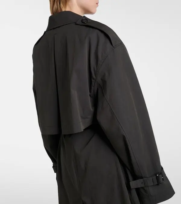 TOTEME Cotton-blend Trench Coat - Black