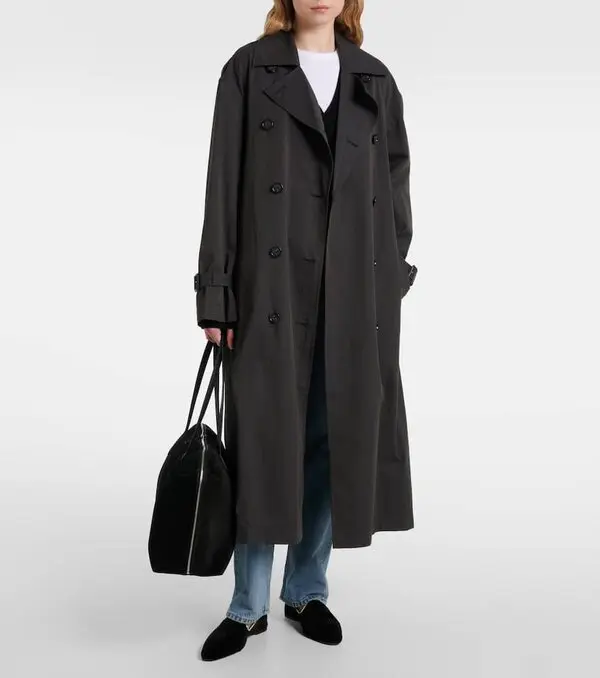 TOTEME Cotton-blend Trench Coat - Black