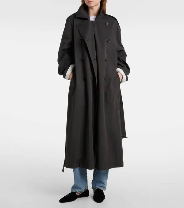 TOTEME Cotton-blend Trench Coat - Black