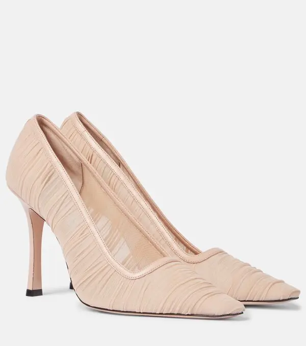 JIMMY CHOO Lotta 100 Tulle Pumps