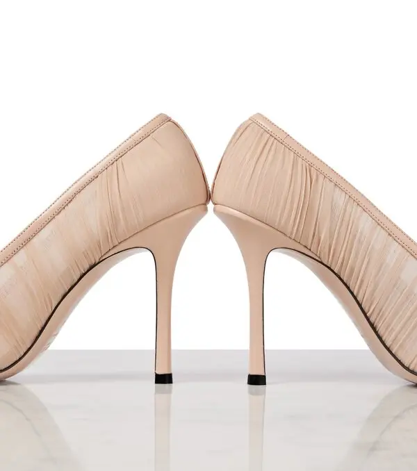 JIMMY CHOO Lotta 100 Tulle Pumps