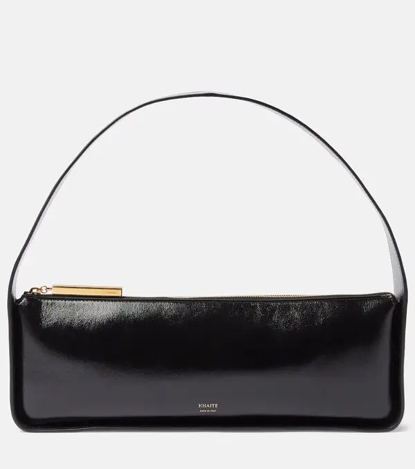 Khaite Lori Leather Shoulder Bag - Black