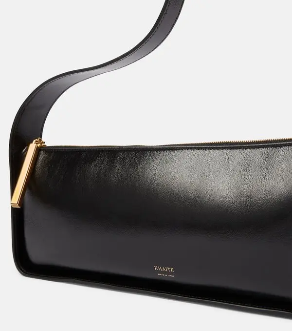 Khaite Lori Leather Shoulder Bag - Black
