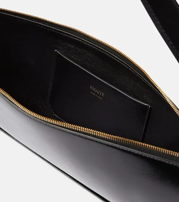 Khaite Lori Leather Shoulder Bag - Black