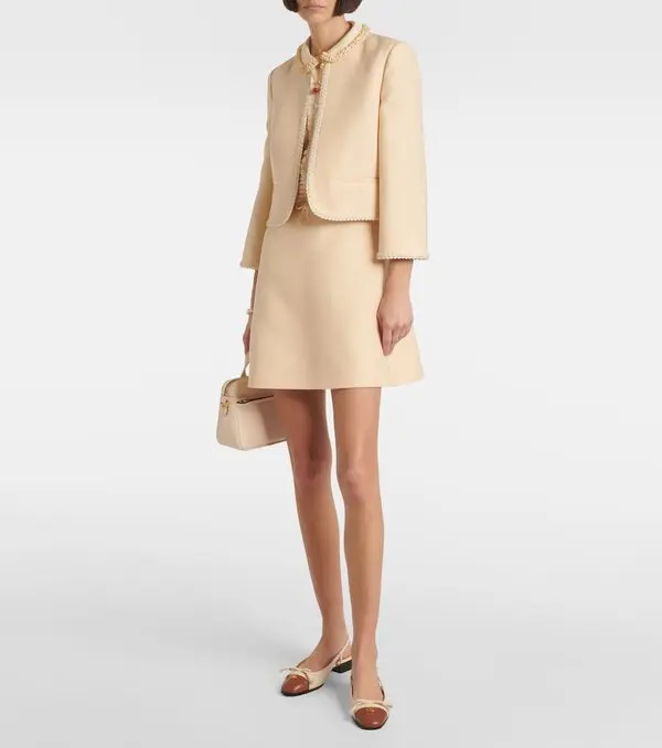 Valentino Garavani Valet Du Roi Leather Ballet Flats - White