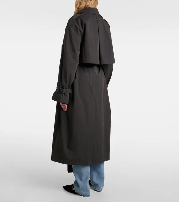 TOTEME Cotton-blend Trench Coat - Black