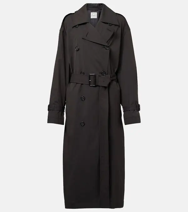 TOTEME Cotton-blend Trench Coat - Black