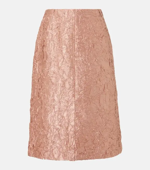 Dries Van Noten Lamé Midi Skirt