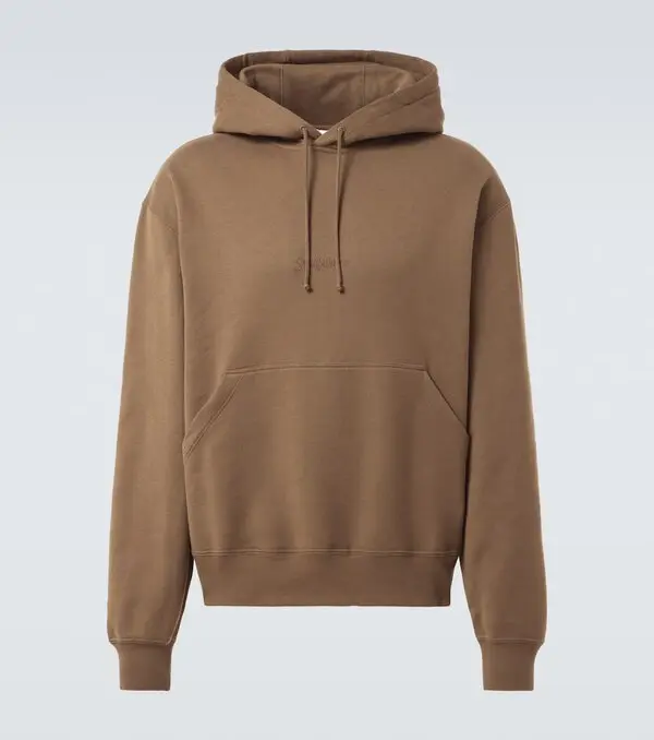 Saint Laurent Logo Embroidered Hoodie - Green
