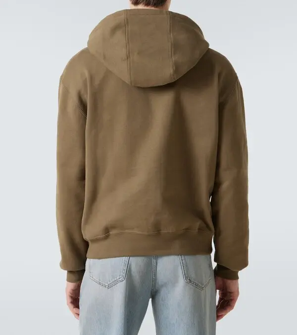 Saint Laurent Logo Embroidered Hoodie - Green