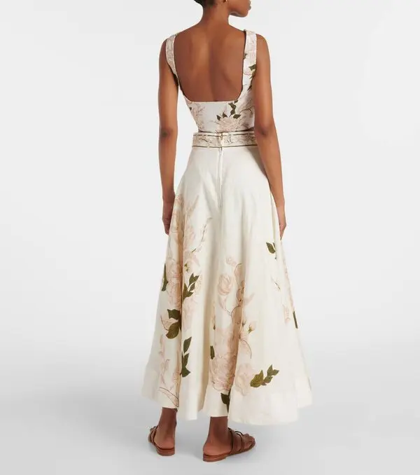 Agua Bendita Reserva Gardenia Floral Linen Crop Top