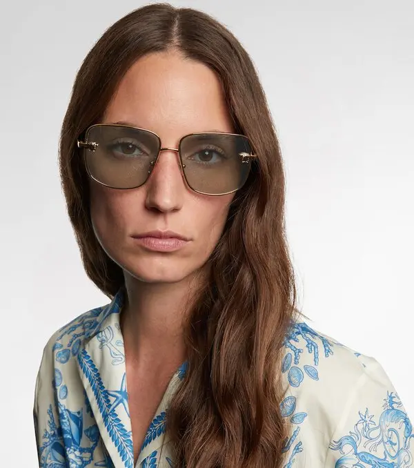 Versace Medusa Square Sunglasses - Gold