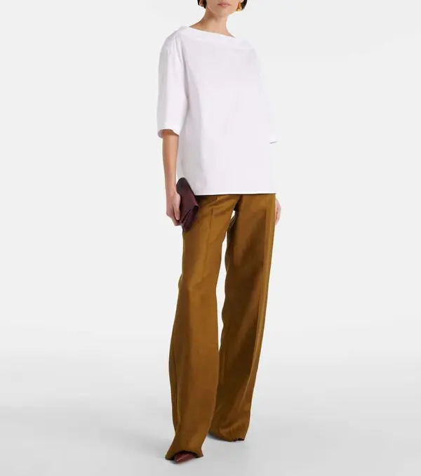 TOD'S Oversized Cotton Poplin Top