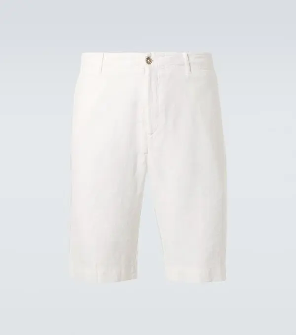 Fedeli Linen Bermuda Shorts - White