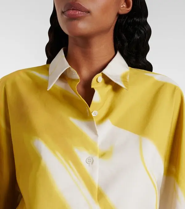 Dries Van Noten Printed Cotton Shirt - Yellow