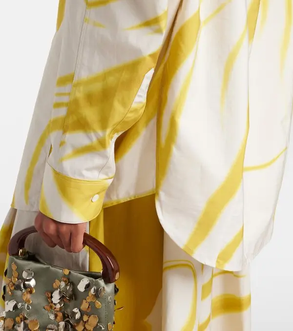 Dries Van Noten Printed Cotton Shirt - Yellow