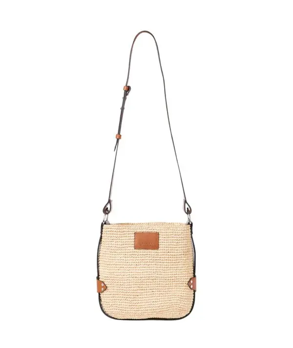 Isabel Marant Bayia Mini Raffia Shoulder Bag - Beige