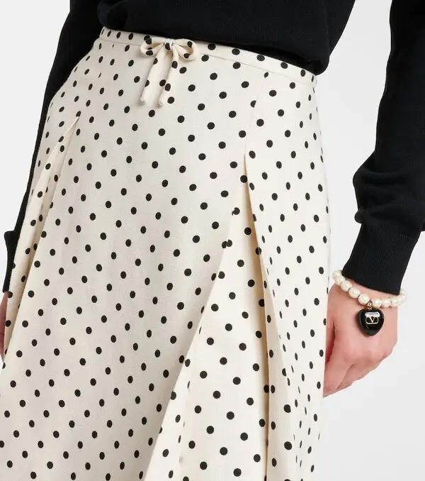 Valentino Garavani Bow-detail Polka-dot Miniskirt - White