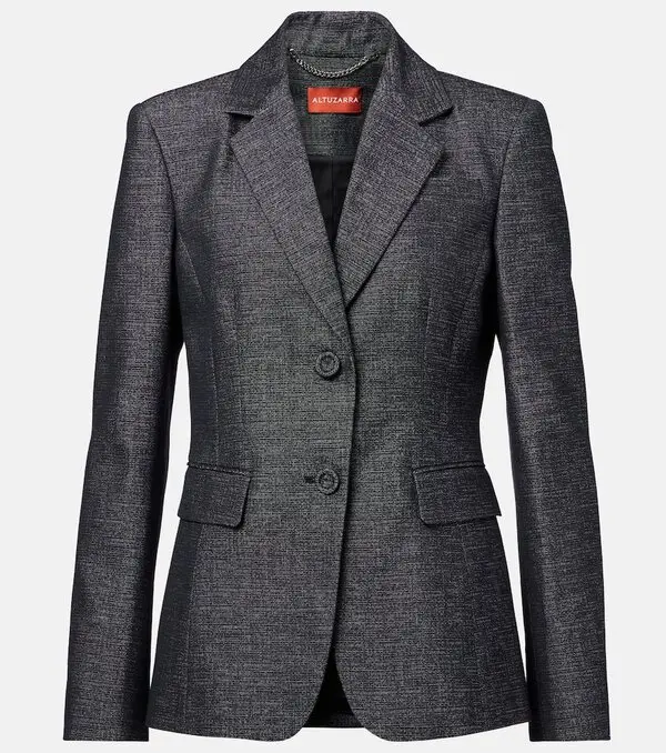 Altuzarra Fenice Cotton And Silk Blazer - Black