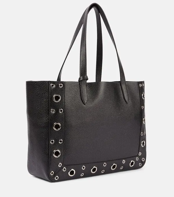 Valentino Garavani Nellcôte Medium Studded Leather Shopper - Black