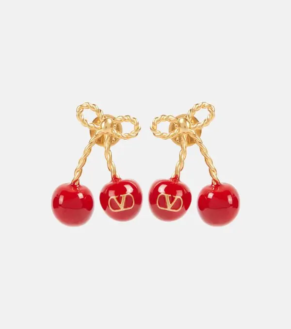 Valentino Garavani Chez Cherryfic Earrings - Red