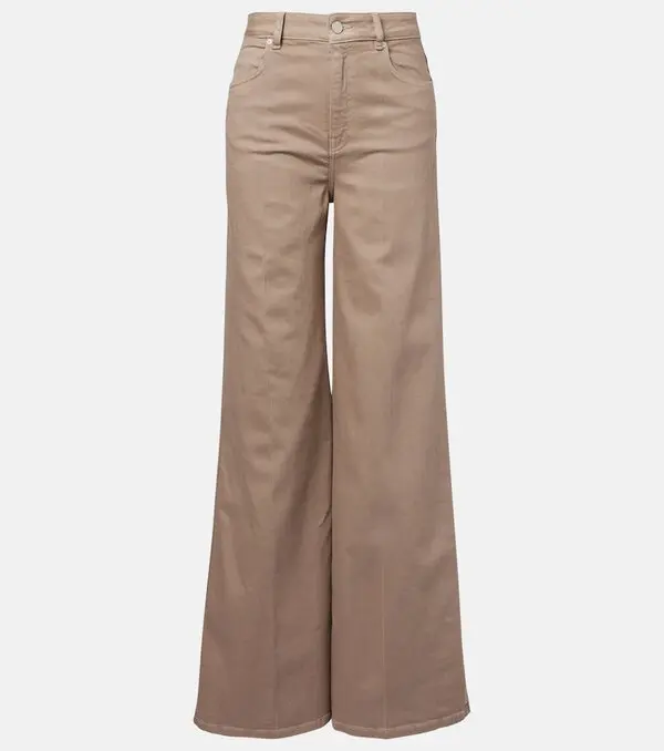 JOSEPH Abbey Wide-leg Jeans - Beige