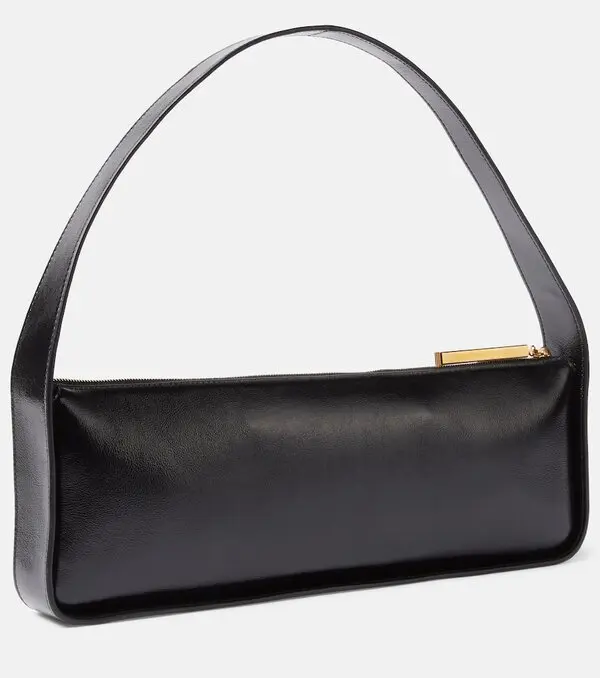 Khaite Lori Leather Shoulder Bag - Black