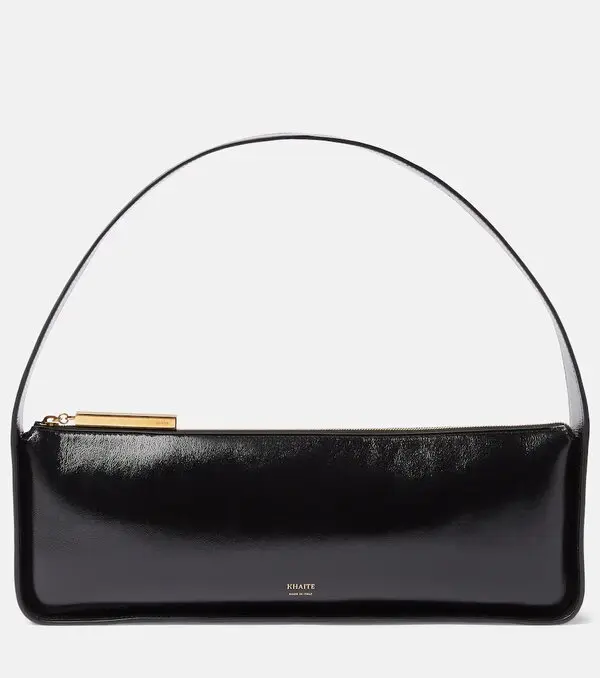 Khaite Lori Leather Shoulder Bag - Black