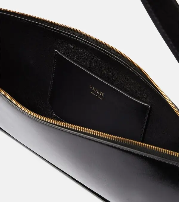 Khaite Lori Leather Shoulder Bag - Black
