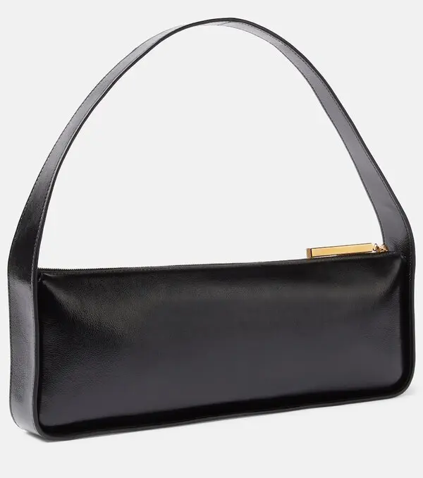 Khaite Lori Leather Shoulder Bag - Black