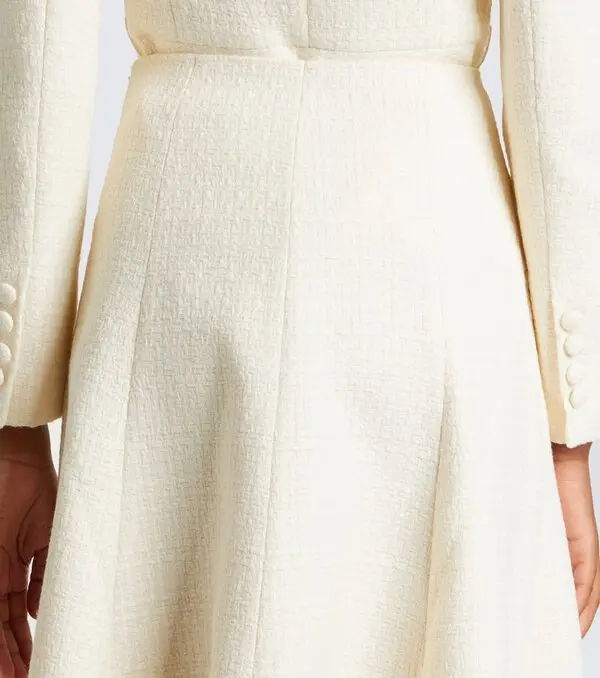 Roland Mouret Bouclé Midi Skirt - White