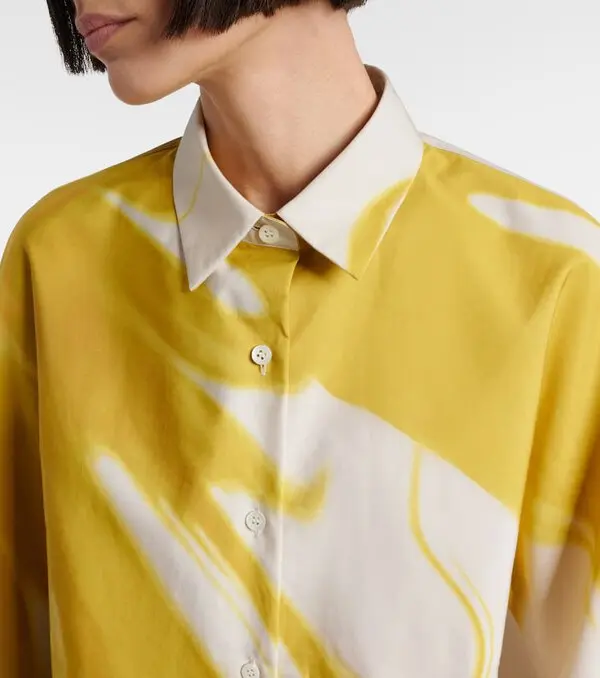 Dries Van Noten Printed Cotton Shirt - Yellow