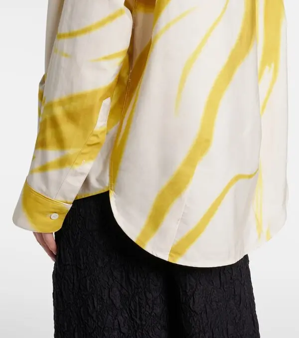 Dries Van Noten Printed Cotton Shirt - Yellow