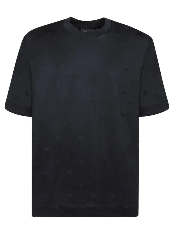 Emporio Armani Allover Logo T-shirt - Blue