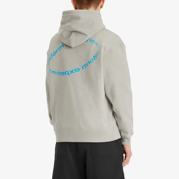 UNIFORM EXPERIMENT Loop Logo Hoodie - Light Gray