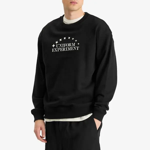 UNIFORM EXPERIMENT Stencil Logo Sweatshirt - Black